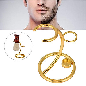 Tmtop Men Shaving Tool Holder Beard Shaver Razor Brush Stand Rack (Gold)