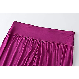 AvaCostume Womens Modal Cotton Soft Yoga Sports Dance Harem Pants, XL, Fuchsia