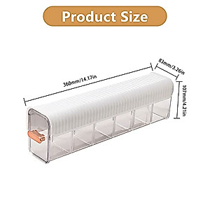 YWNYT Socks Underwear Wall Mount Drawer Organizer, 6 Cells Storage Box Switchable Drawer Organizers Anti Dust Storage Boxes for Clothes Socks Lingerie Underwear Ties Data Cable Seasonings (1), white