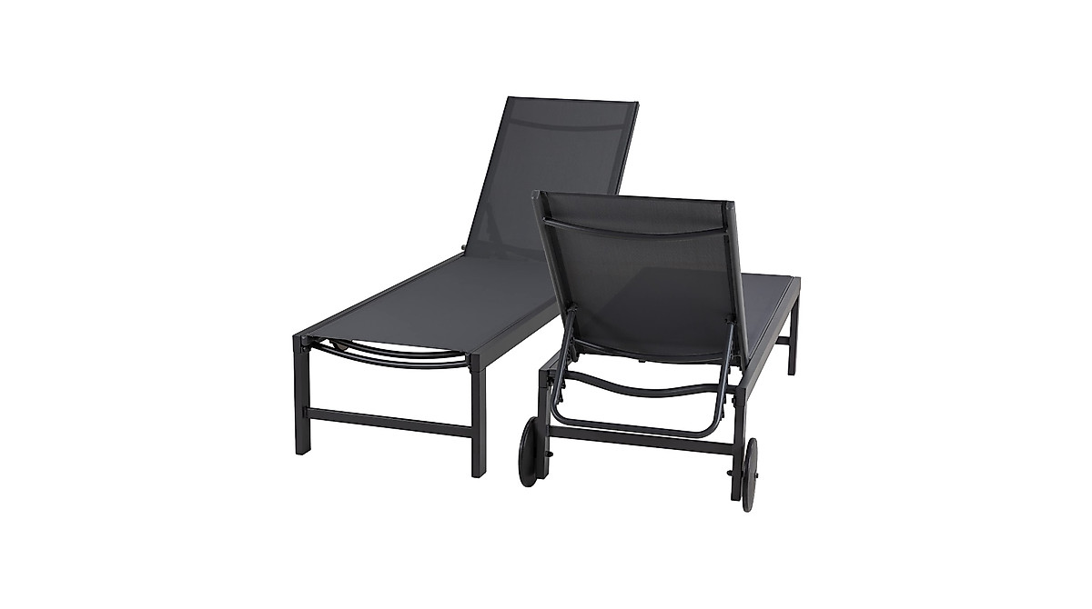 QAQA Outdoor Chaise Lounge - Adjustable & Easy to Move