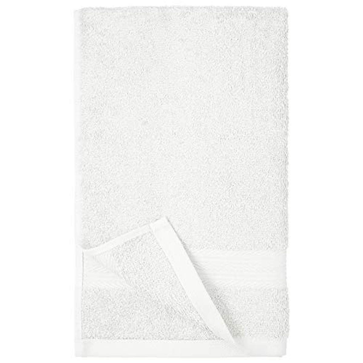 Amazon Basics Fade-Resistant Cotton Hand Towel - 6-Pack, White, 12" L x 7" W