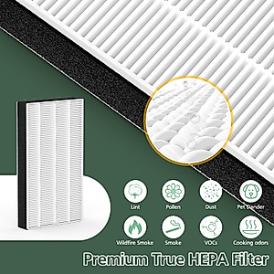 3 Pack F1 Filter Replacement Compatible with 3M Filtrete Room C01 T02 Air Purifier for Models FAP-C01-F1, FAP-T02-F1, FAP-C01BA-G1, FAP-T02WA-G1 and FAP-ST02N, F1 True HEPA Replacement Filter