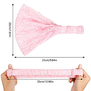 WILLBOND 10 Pieces Lace Elastic Headwrap Lace Elastic Headbands Boho Bandana Bohemian Headband Hair Accessories for Women, 10 Colors