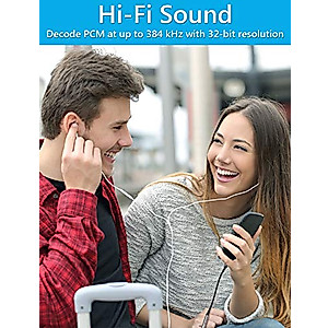 KINGTOP USB C to 3.5mm Audio Adapter, 384khz-32bit USB Type C to 3.5mm Female Stereo Headphone Jack Adapter Compatible with Samsung S20 FE S21 Note 20 Ultra, OnePlus 9, Pixel 5 XL, iPad Pro and More