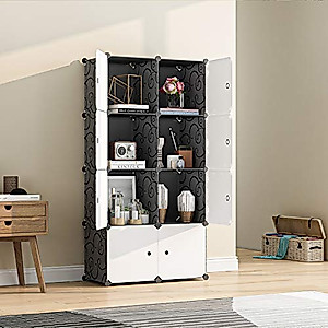 KOUSI Large Cube Storage -14"x18" Depth (8 Cubes) Organizer Shelves Clothes Dresser Closet Storage Organizer Cabinet Shelving Bookshelf Toy Organizer
