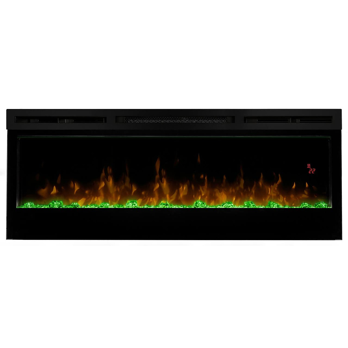 Dimplex Prism 50" Wall-Mounted Linear Electric Fireplace with Acrylic Ember Bed (Model: BLF5051), 4197 BTU, 120 Volt, 1230 Watt, Black