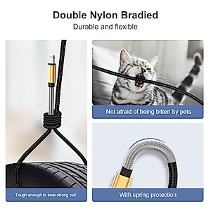 Cabepow 15 FT Extra Long iPhone Charger Cord,[Apple MFi Certified] iPhone Charging Cable,2.4A Nylon Braided Lightning Cable for iPhone 14 13 12 11 Pro Max/11 Pro/XS Max/XS/XR/X/8 Plus/8/7/6/5-Gold