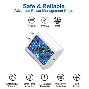 iPhone 12 Charger Block MFI Certified 2Pack Fast USB C Wall Charging Power Adapter Plug for Apple iPhone 14/13/12/12 Mini/12 Pro Max/11/ iPad Pro USB-C Charge Brick