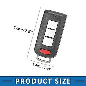A ABSOPRO Keyless Entry Remote OUC644M-KEY-N Key Fob for Mitsubishi Outlander 2008-2018