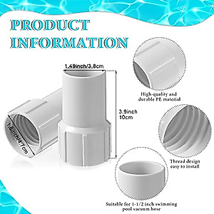 Tuanse Pool Skimmer Vacuum Plate and 1-1/2 Inch Pool Spiral Wound Vacuum Hose Cuff Compatible with Pentair HydroSkim Skimmer 513330 Hayward SP1091WM Pool Cleaning Tools Accessories (2Pack)