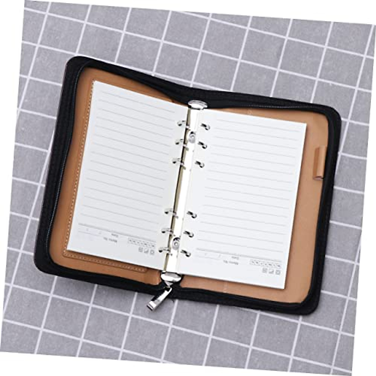 Ciieeo Notepad Calculator Leather padfolio Zippered Leather Portfolio Business Portfolio Zipper Portfolio Business Notepad Business padfolio folders for Binders with Zipper Wallet