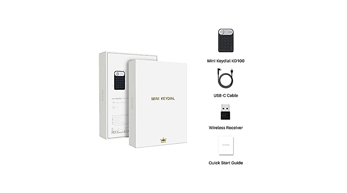 HUION Mini KeyDial KD100 Wireless Express Key Remote Control Shortcut ...