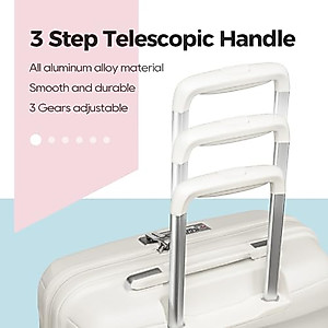 Melalenia Luggage Carry On Suitcase Sets, Expandable PP Hard Shell Suitcase with Spinner Wheels,Travel Luggage with TSA Locks 22x14x9 Airline Approved