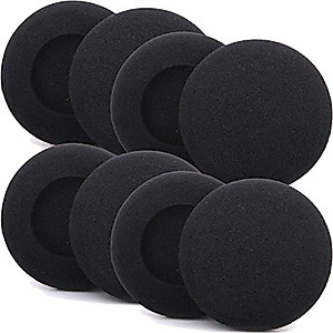Ear Cushions Foam Replacement 60mm/2.4" Disposable Headphone Headset Earphones Sponge Covers, 5-Pairs
