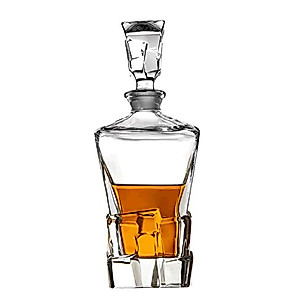 CrystalHouz Whiskey Decanter, Large, Crystal
