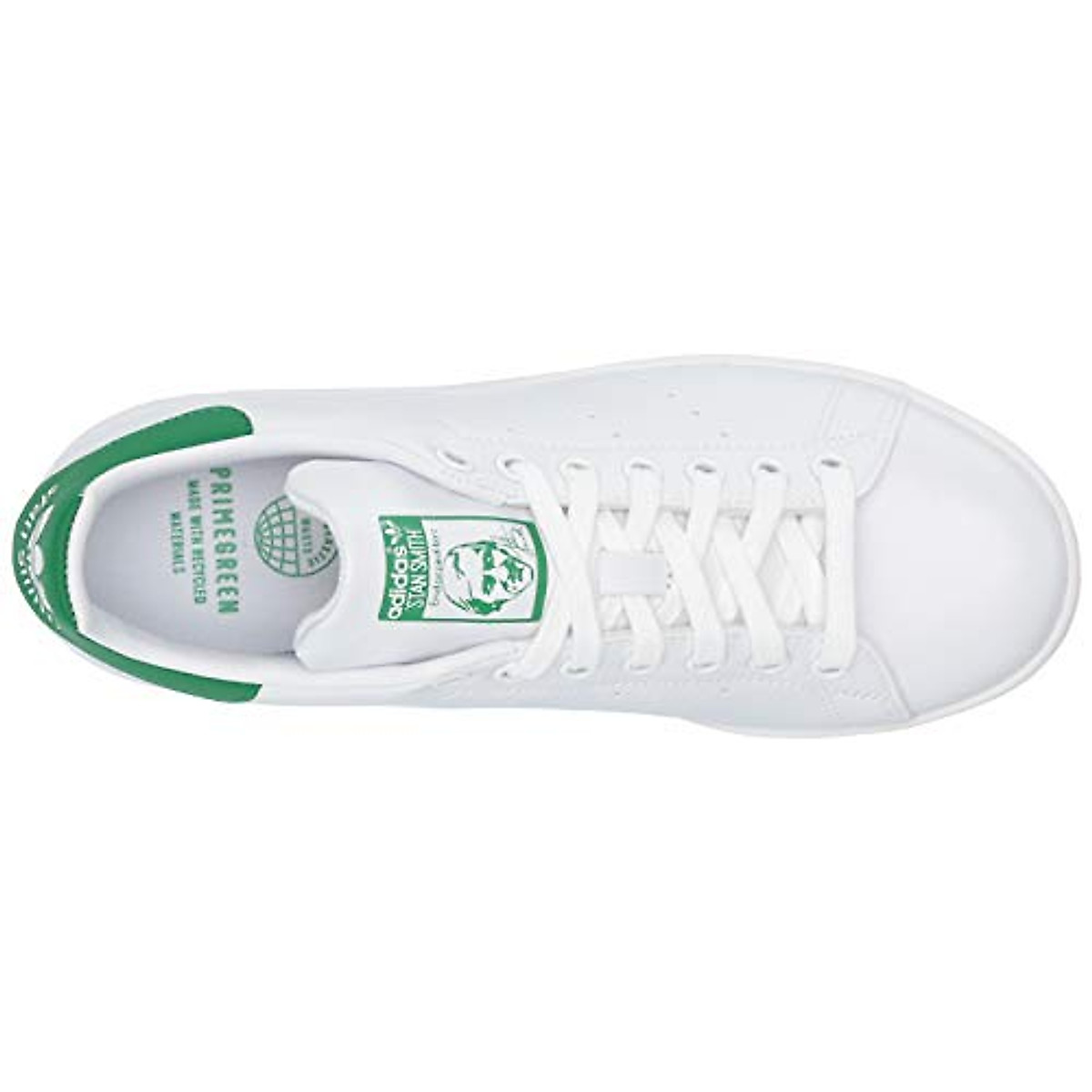 adidas Originals Men's Stan Smith (End Plastic Waste) Sneaker, White/White/Green, 9.5