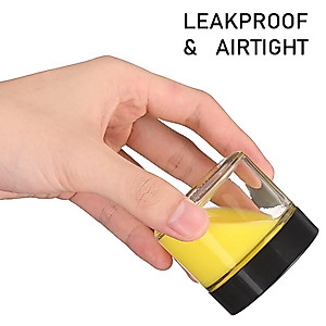 Small Glass Containers with Lids, Tecohouse 4 oz, 2 oz and 1 oz Clear Glass Jars with Lids & Inner Liners, Mini Travel Toiletries Container for Slime, Makeup, Cream, Lotion, Cosmetic - 3 pack