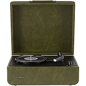 Crosley CR6255A-FG Mercury Vintage 3-Speed Bluetooth in/Out Turntable with Built-in Speakers, Forest Green