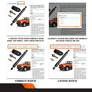 The Mechanic Shop TMS Truck Tailgate Assist Accessories Compatible with 2009-2018 Dodge Ram 1500 and 2019-2024 Ram 1500 Classic, 2010-2024 Ram 2500 3500 Tailgate Damping Strut Accessories
