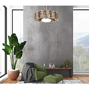 Todays Fans Oceano Bladeless Ceiling Fan, 6 Speeds with LED Light, 23" (Gold)