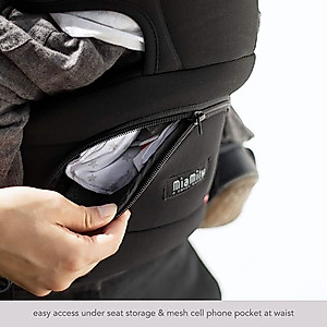 MiaMily Hipster™ Essential Hip Seat Baby Carrier with 3 Carry Positions incl. Ergonomic Forward-Facing, Built-in Storage, Adjustable Waist Belt, for Babies and Toddlers from 4m to 4y, Black