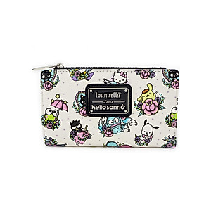 Loungefly Sanrio Hello Kitty Characters Tattoo Allover-Print Flap Wallet