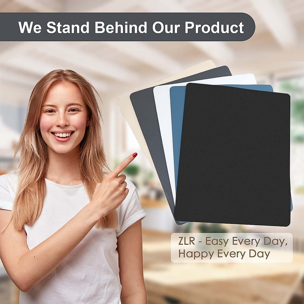 ZLR Coffee Mat - 12" x 20" Middle Kitchen Absorbent Mat for Countertop - Easy to Clean Coffee Bar Mat for Coffee Machine, Coffee Maker, Espresso Machine - Gray