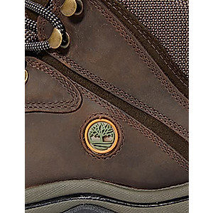 TimberlanD Women's White LeDge MiD Ankle Boot,Dark Brown,8 M US