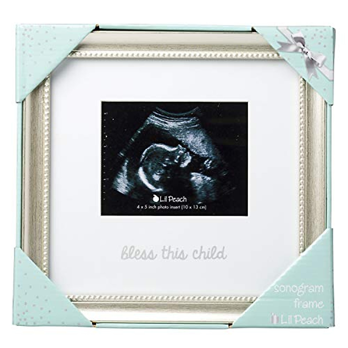 Lil Peach Bless This Child Keepsake Frame, Thoughtful Gifts, Gift For New Parents, or Addition to Baby Registry, Silver