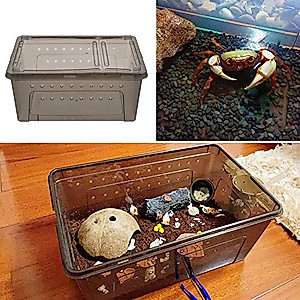 POPETPOP Reptile Breeding Box, Reptile Terrarium, Reptile Container Reptile Cage Lizard Tarantula Habitat Breeding Cage for Spider Scorpion Gecko