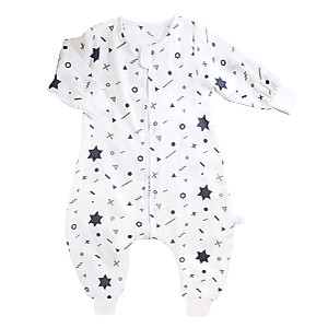 ililmmoe Muslin Original 100% Cotton Sleeping Sack Sleep Bag with Legs Baby Wearable Blankets Long Sleeves 1-4T Star/L
