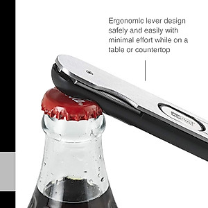 Adhoc PushPull Corkscrew Wine Opener - Waiter's Corkscrew Wine Opener with Ergonomic Lever - Natural or Synthetic Corks - Stainless Steel Kitchen Tool - Hand Wash - Stainless Steel, 6"
