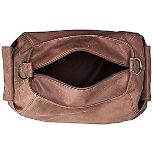 Piel Leather Top-Zip Shoulder Bag Cross Body Hobo, Toffee, One Size