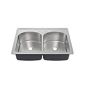 Swiss Madison SM-KT661 Ouvert 33 x 22 Stainless Steel, Dual Basin, Top-Mount Kitchen Sink