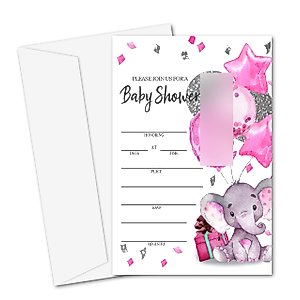Yuansail Baby Shower Invitation Cards, Baby Shower Fill In Invites Cards, 25 Cards And Envelopes – (bb007-yaoqing)