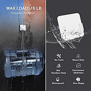 VIS'V White Adhesive Hooks -8 Pcs