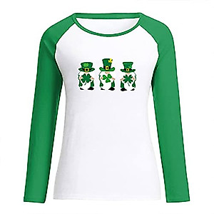 JDHUFEI St. Patrick's Day Sweatshirts for Women Fashion Casual Hoodies Crewneck Long Sleeve Tops Pullover Loose Fall Clothes