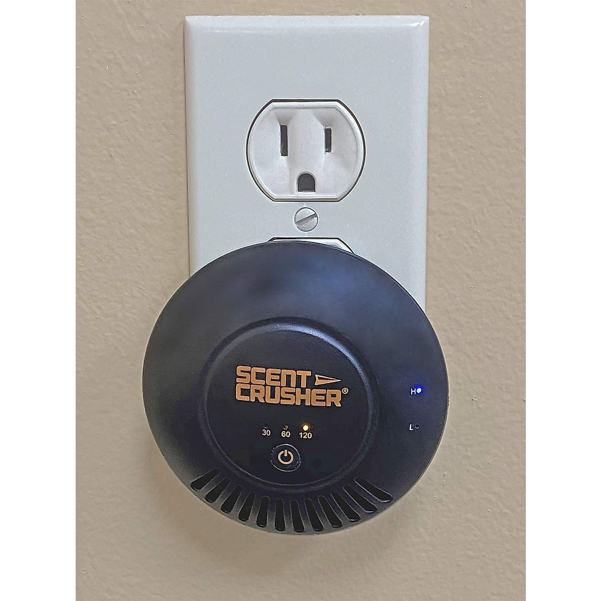 Scent Crusher Halo Series Room Clean - Releases Ozone to Remove Unwanted Odors in Rooms up to 500 sq. ft, Plugs into Any Standard 110-Volt AC Outlet, Adjustable Timer: 30, 60 or 120 Minutes