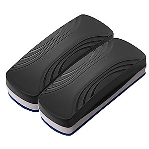 Ddaowanx Whiteboard Eraser, Magnetic Dry Erase Eraser, Glass Board Eraser,School and Office Supplies, Pack of 2 (Black)