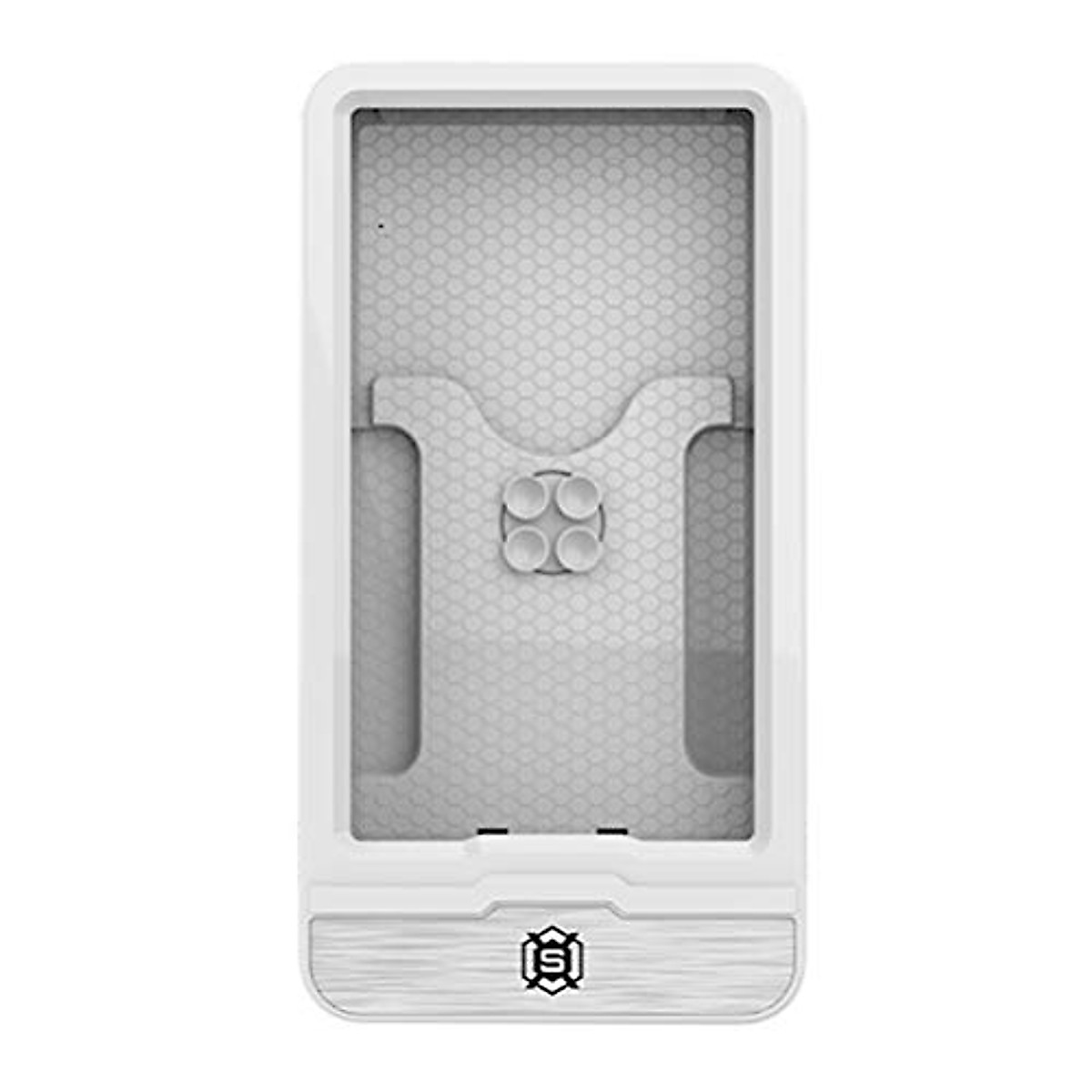 ibasenice Phone Holder Rotating Wall Mount Waterproof Phone Stands for Bathroom Kitchen Compatible with Mobile Phones Under 6. 9 Inches (White)