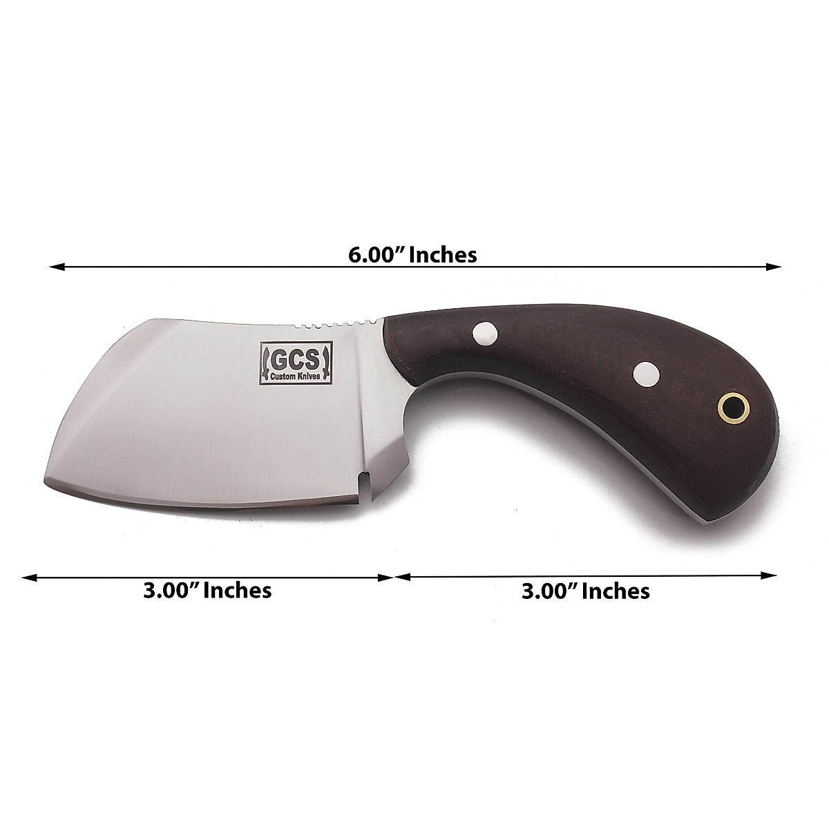 GCS Handmade Micarta Handle D2 Tool Steel Tactical Hunting Knife with leather sheath Full tang blade designed for Hunting & EDC GCS 281