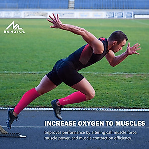 NEWZILL Compression Calf Sleeves (20-30mmHg) for Men & Women - Perfect Option to Our Compression Socks - for Running, Shin Splint, Medical, Travel, Nursing, Cycling (L/XL, Solid Pink)