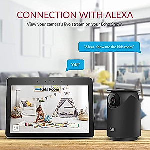 YI Dog Camera with Phone App, WiFi Indoor Cam with 2-Way Audio, Night Vision, 360-degree, Sound Motion Detection, Cat Pet Puppy Bird Animal Doggie Nanny Cam, Works with Alexa and Google Assistant