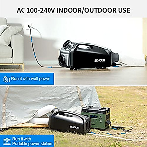 EENOUR QN750 Portable Air Conditioners, Home AC Unit 2900 BTU's, Dual Hose System, 250W Low Power Consumption for Camping Tent, Truck, Car, Van and RV