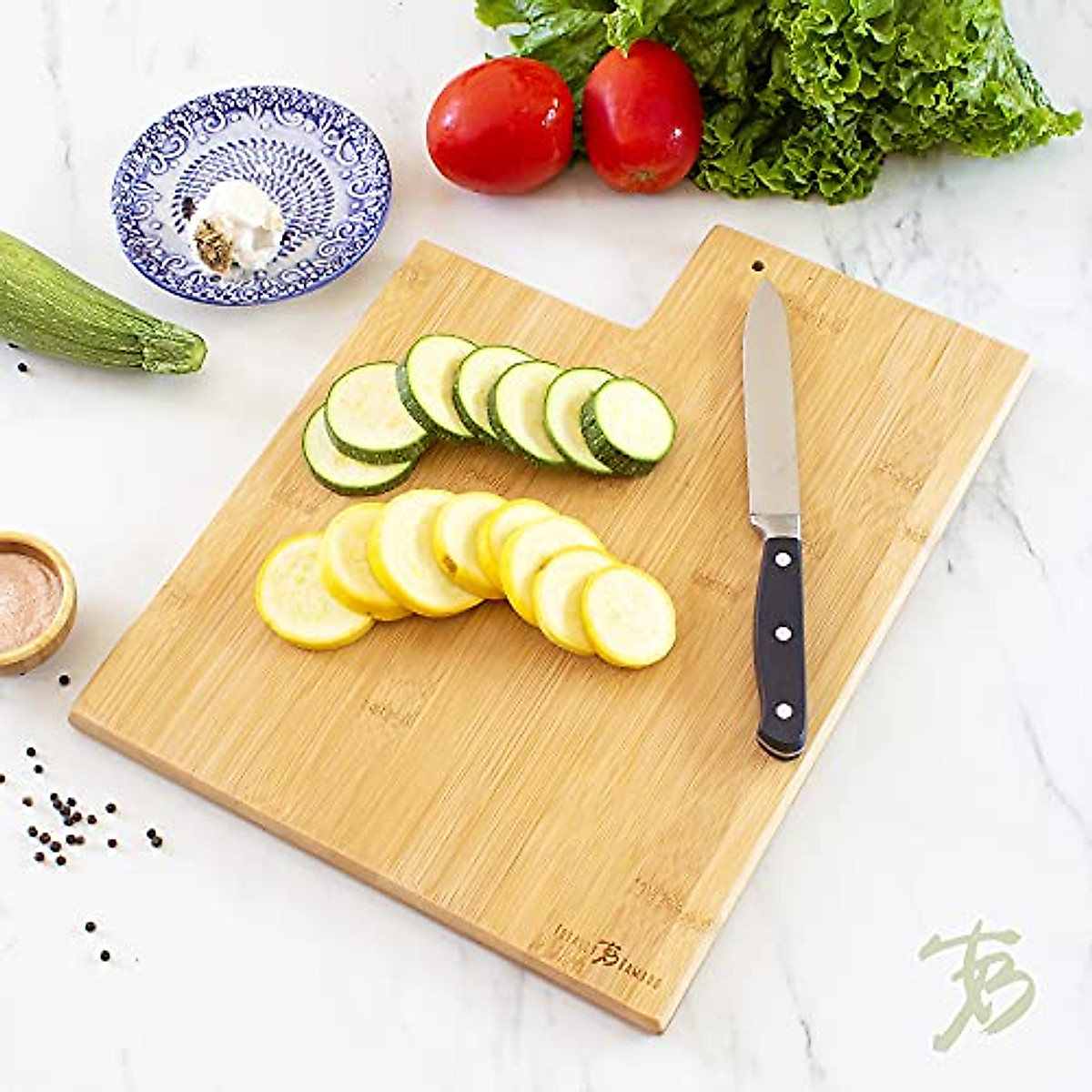 Totally Bamboo Destination Utah State Shaped Serving and Cutting Board, Includes Hang Tie for Wall Display