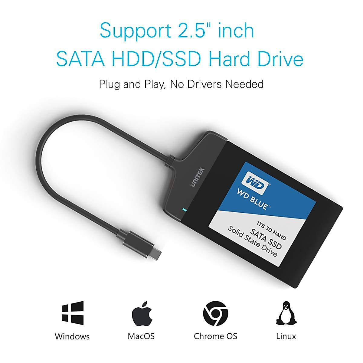 [Bundle] Unitek Mini Hard Drive Docking Station and USB C Hard Drive Adapter