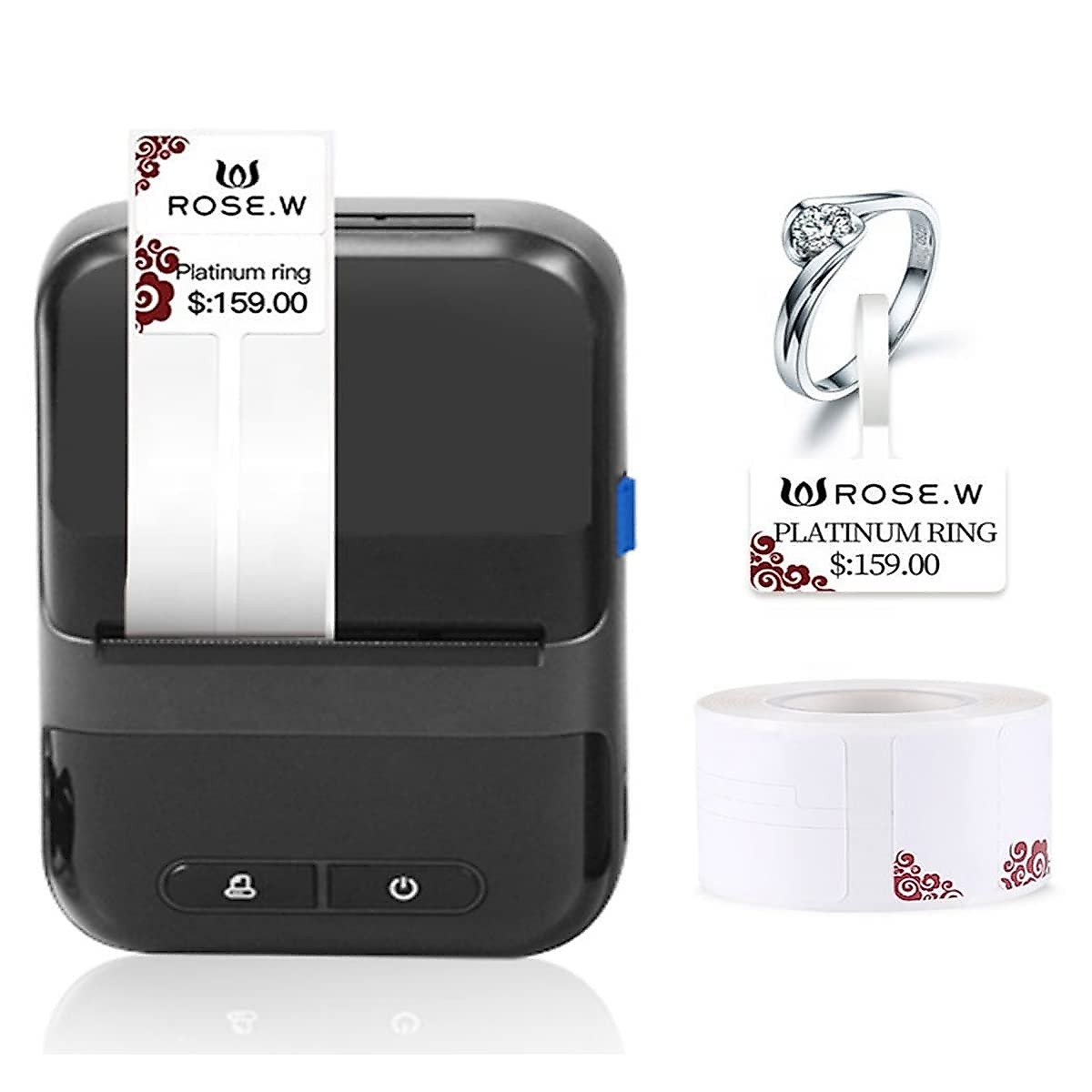 Barcode Thermal Printer Bluetooth 58mm bar Code Label Wireless Portable Handheld Thermal Label Printer 2 inch Free APP iOS Android PC