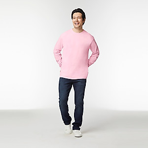 Gildan Men's Ultra Cotton Long Sleeve T-Shirt, Style G2400, Multipack, Light Pink (2-Pack), Medium