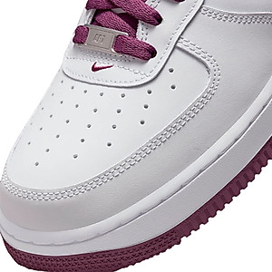 Nike Men's Air Force 1 '07 White/Light Bordeaux-White (DH7561 101) - 8.5