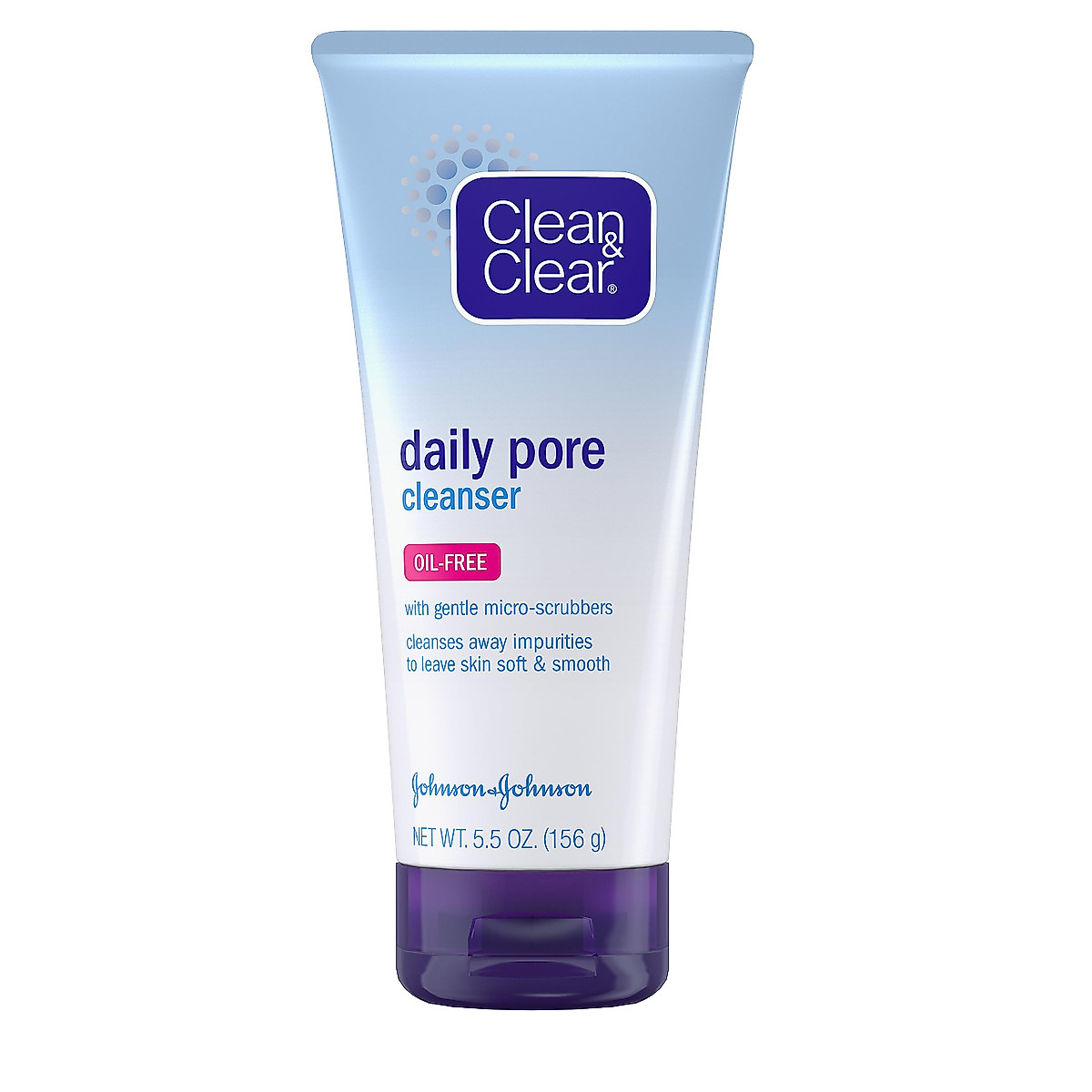 Clean & Clear Daily Pore Facial Cleanser for Soft, Smooth Skin, Oil-Free Acne Face Wash for Normal, Oily & Combination Skin Care, 5.5 oz